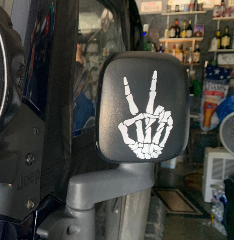 Skeleton Peace Sign Vinyl Decal Peace Sign Sticker Peace - Etsy