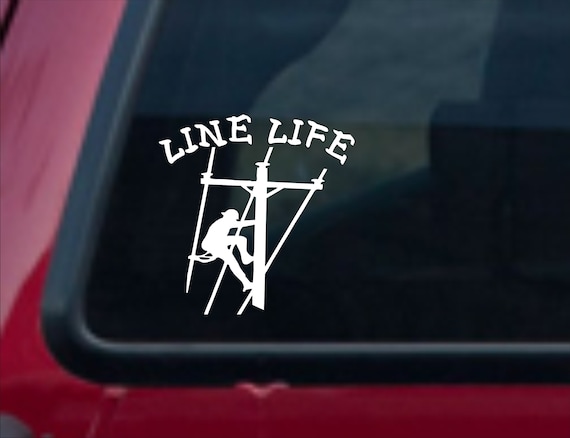 Line Life lineman vinyl decal Line Life vinyl sticker Line | Etsy