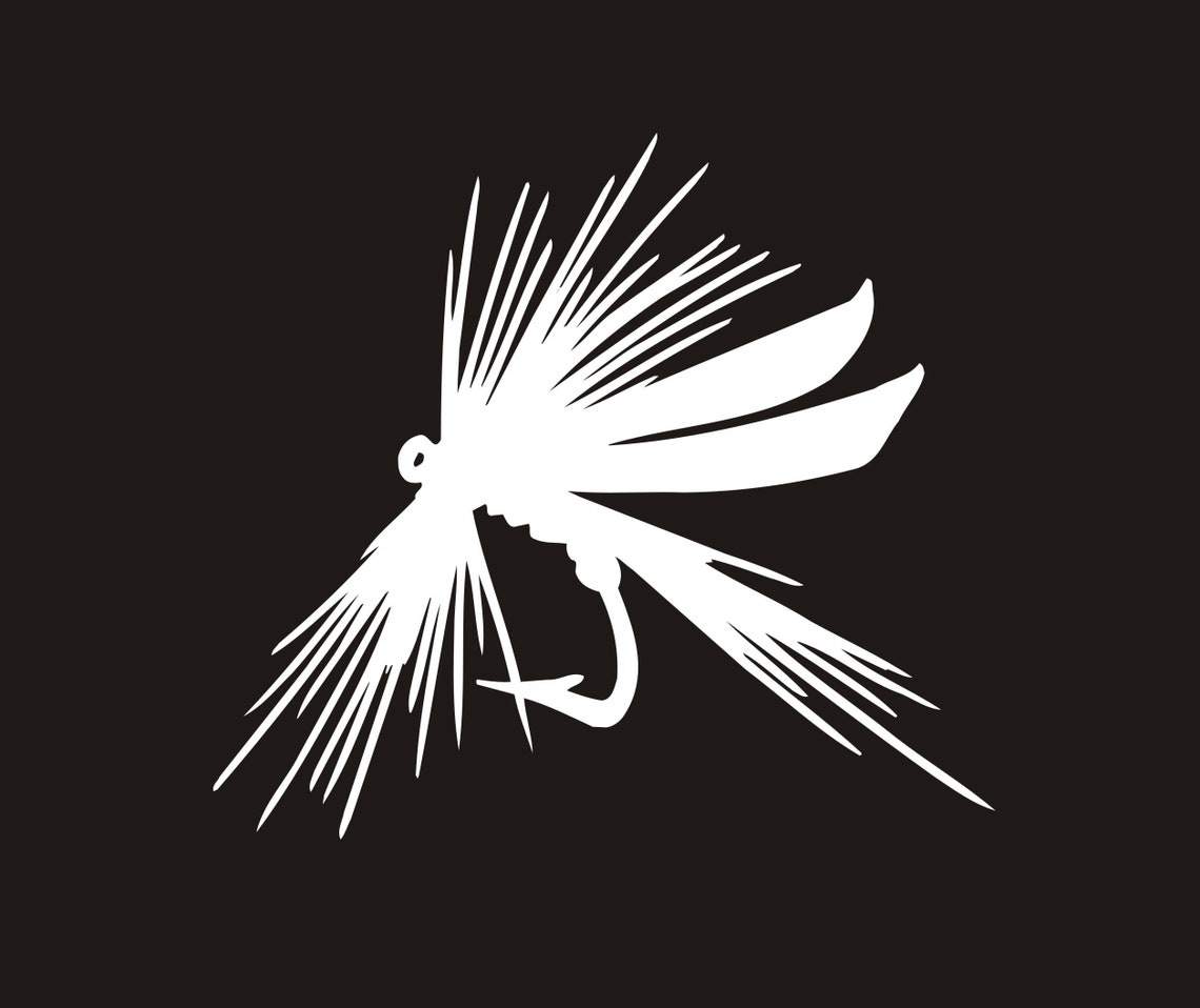 Fly Vinyl Decal Fly Fishing Decal Fly Fishing Vinyl Sticker - Etsy