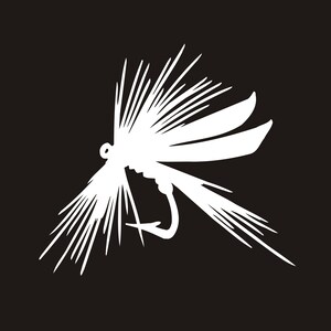 Fly Vinyl Decal, Fly Fishing Decal, Fly Fishing Vinyl Sticker, Fly ...