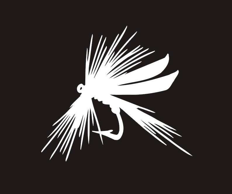 Fly Vinyl Decal Fly Fishing Decal Fly Fishing Vinyl Sticker - Etsy