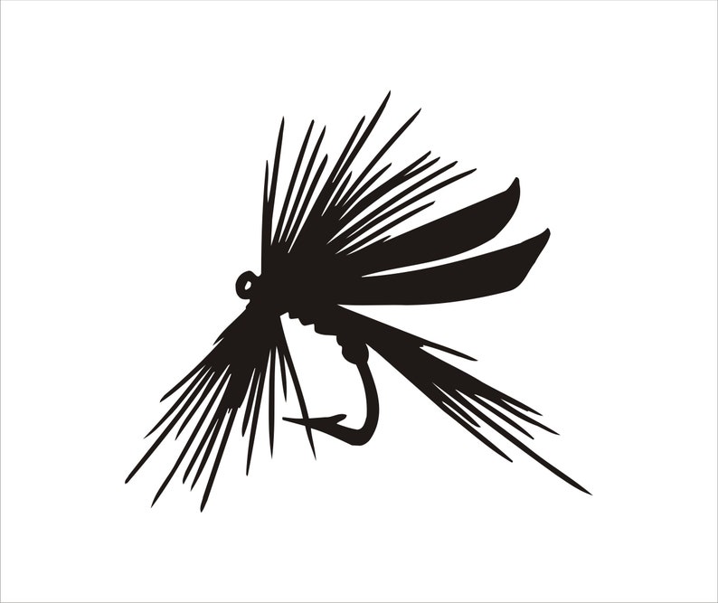 Fly Vinyl Decal Fly Fishing Decal Fly Fishing Vinyl Sticker - Etsy
