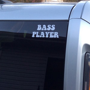 Bass Player Decal, Bass Player Sticker, Bass Player Vinyl Decal, Bass ...