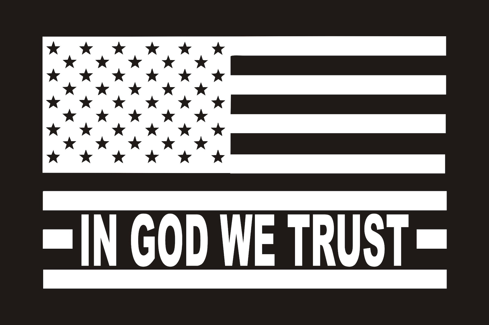 In God We Trust Flag Decal in God We Trust Flag Sticker - Etsy