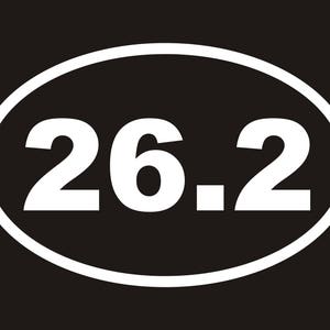 26.2 Marathon Decal, 26.2 Marathon Sticker, 26.2 Vinyl Decal, 26.2 ...