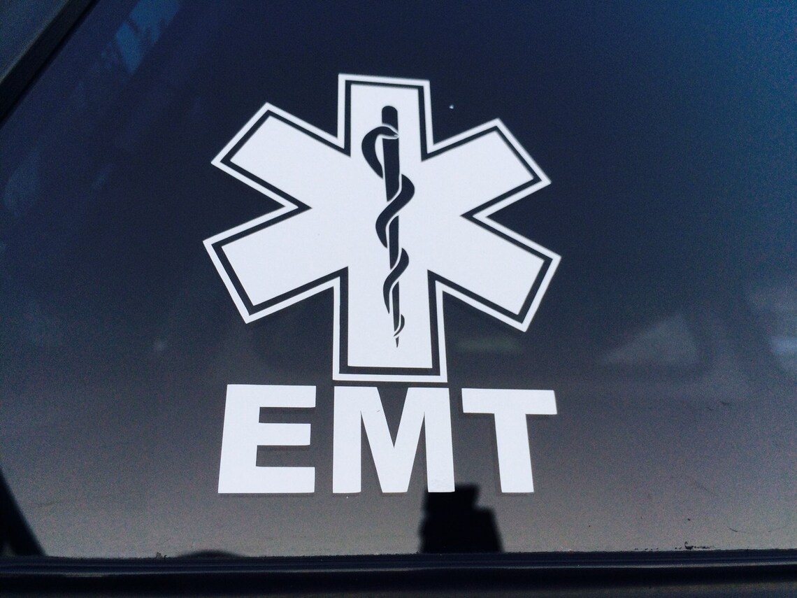EMT Vinyl Decal EMT Sticker Emergency Medical Technician - Etsy