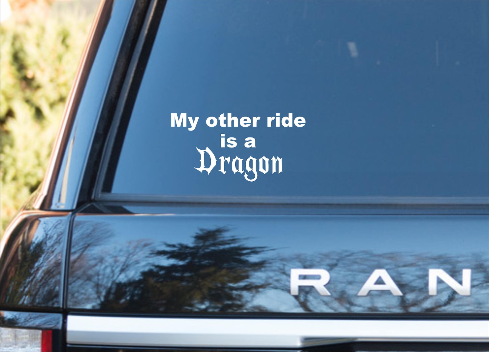 My Other Ride is a Dragon Vinyl Dragon Decal My Other Ride | Etsy