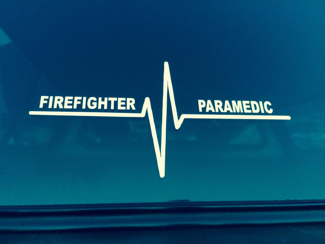 Firefighter Paramedic Vinyl Decal, Emergency Rescue Decal, Paramedic ...