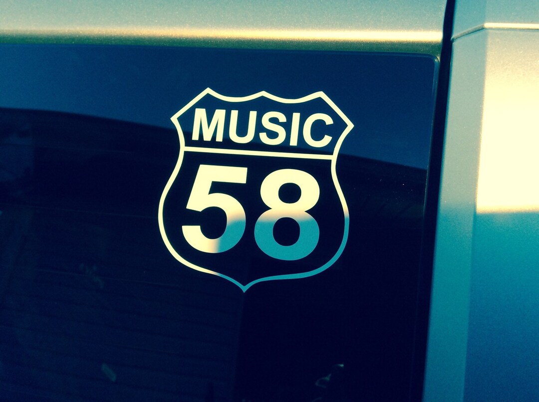 Music 58 Decal, Crooked Road Decal, Highway 58 Music Decal, Music ...
