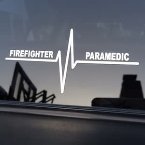 Firefighter Paramedic Vinyl Decal, Emergency Rescue Decal, Paramedic ...