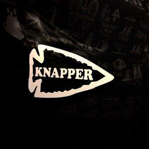 Flint Knapper Decal, Arrowhead Decal, Knapper Sticker, Knapper Decal ...