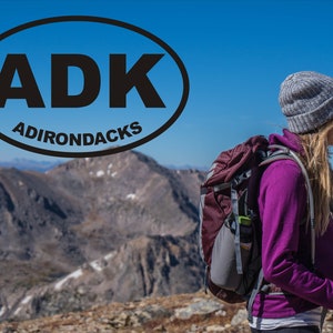 ADK Adirondacks Decal, Adirondack Mountains Sticker, Adirondacks Vinyl ...