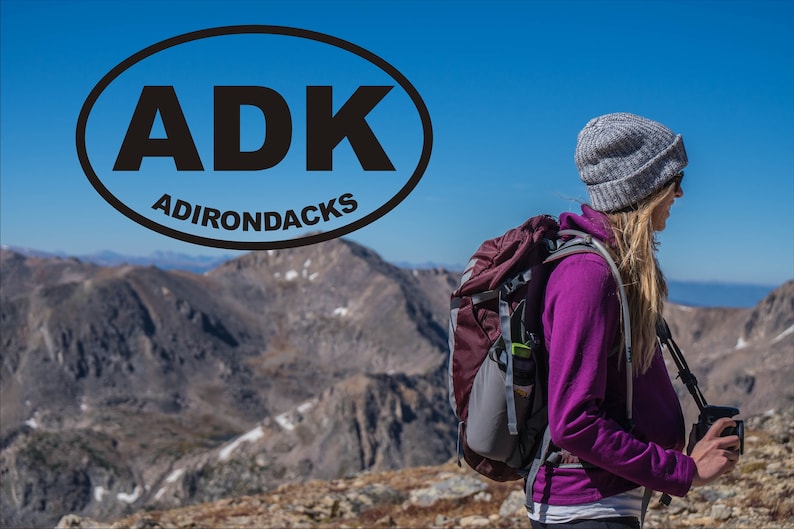 ADK Adirondacks Decal Adirondack Mountains Sticker - Etsy
