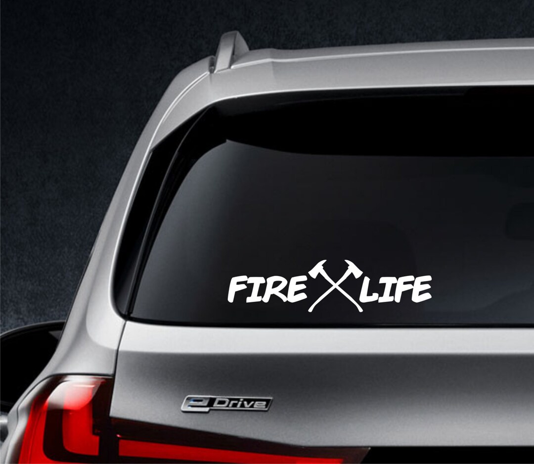 Fire Life Decal, Fire Life Sticker, Fireman Decal, Fireman Sticker ...