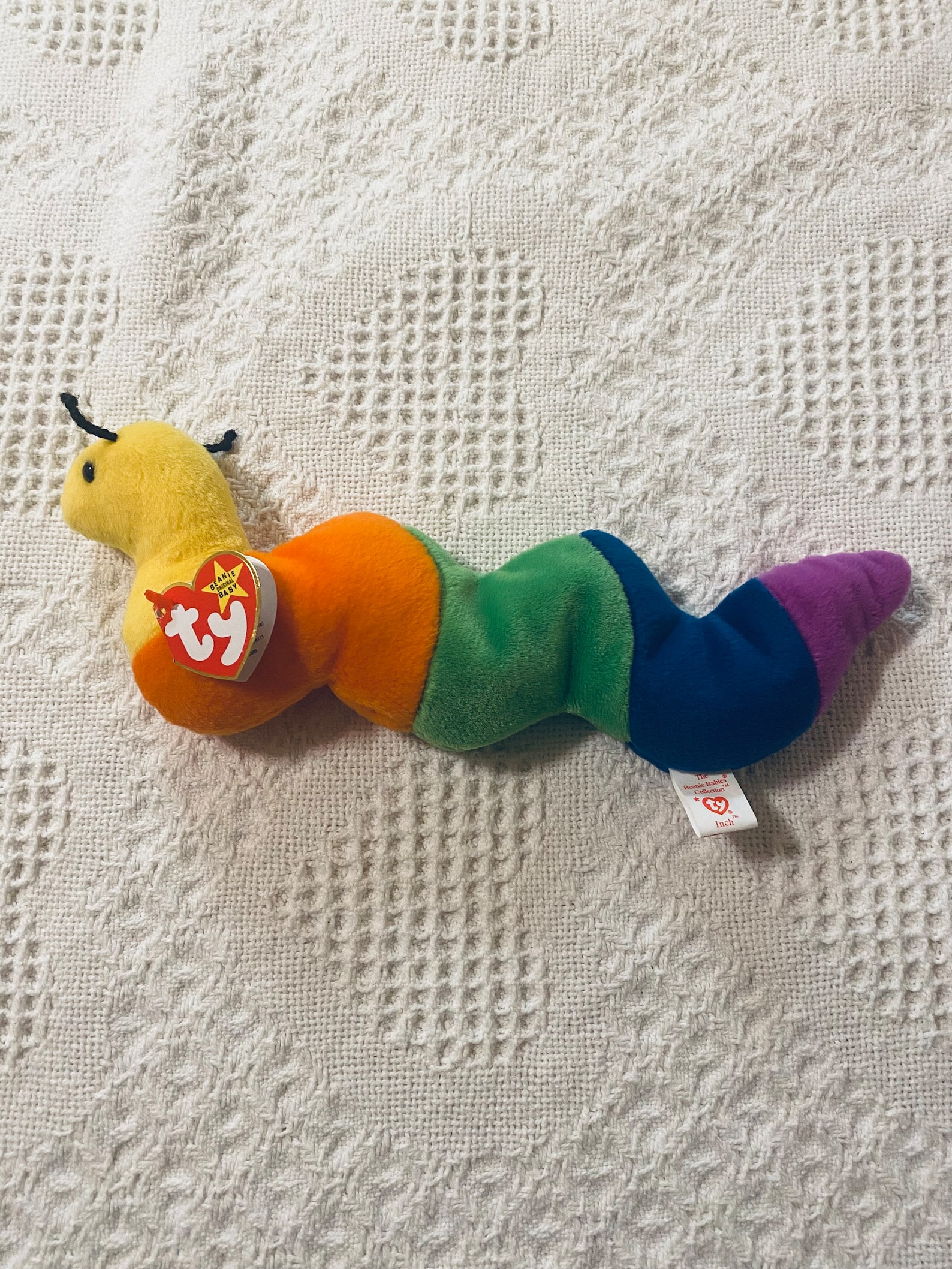 Ty Beanie Baby Inch the Worm Style 4044 1995 PVC Pellets - Etsy