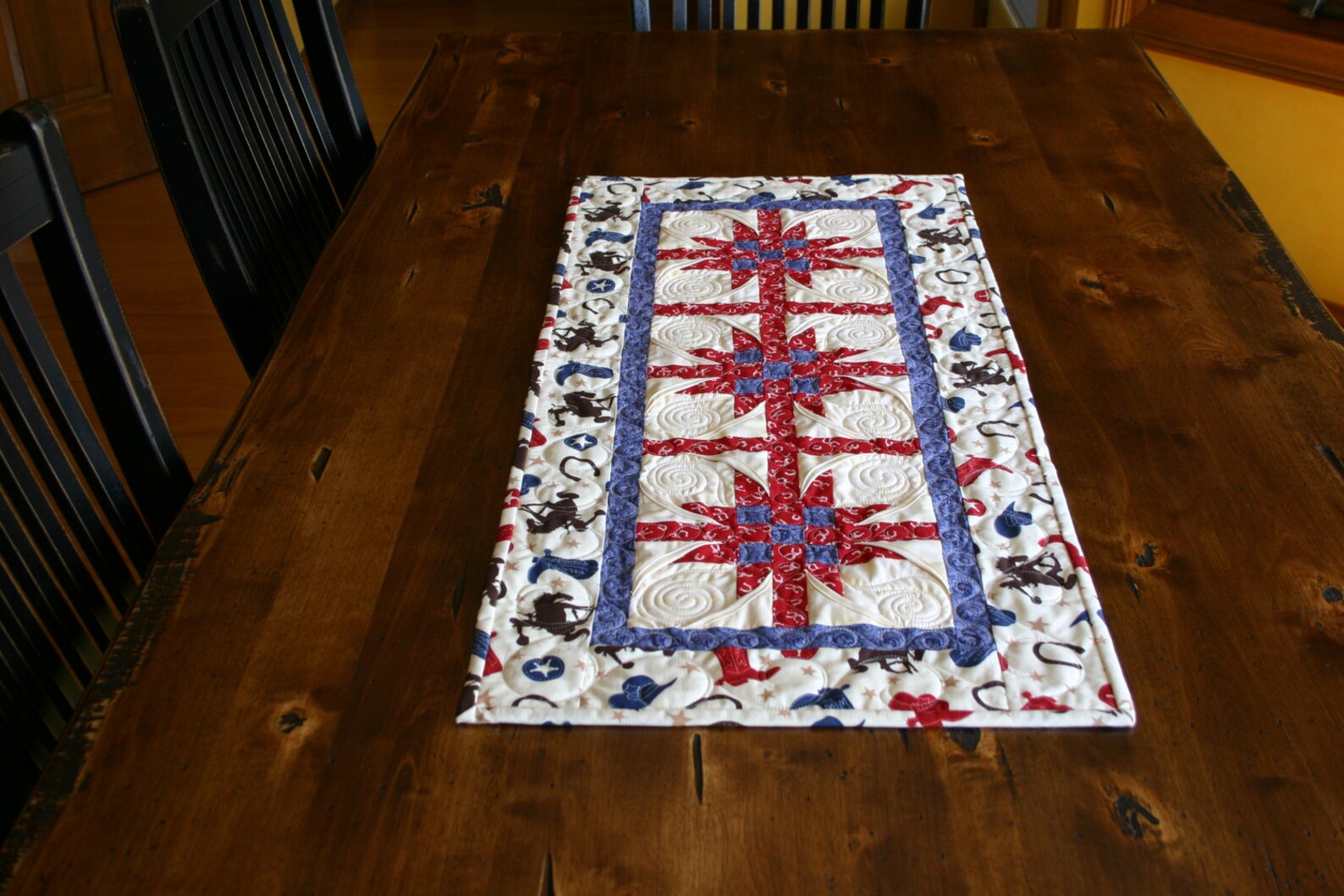 Western Table Runner / Wall Hanging - Custom Quilted - Etsy