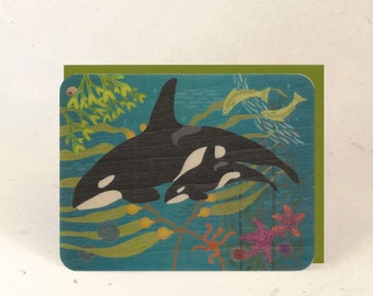 Orca Greeting Card - Etsy