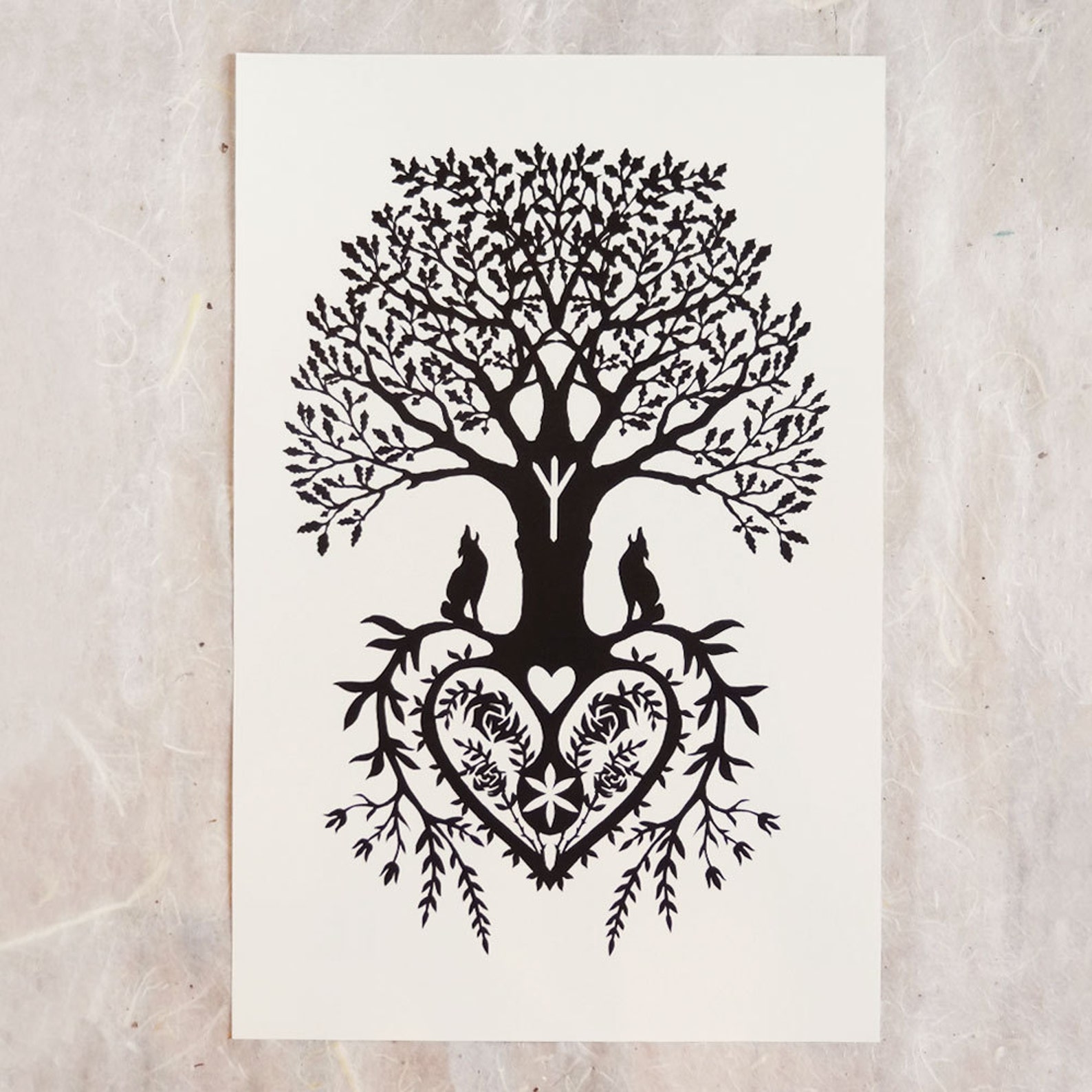 Tree of Life Papercut Fine Art Recycled Paper Print - Etsy