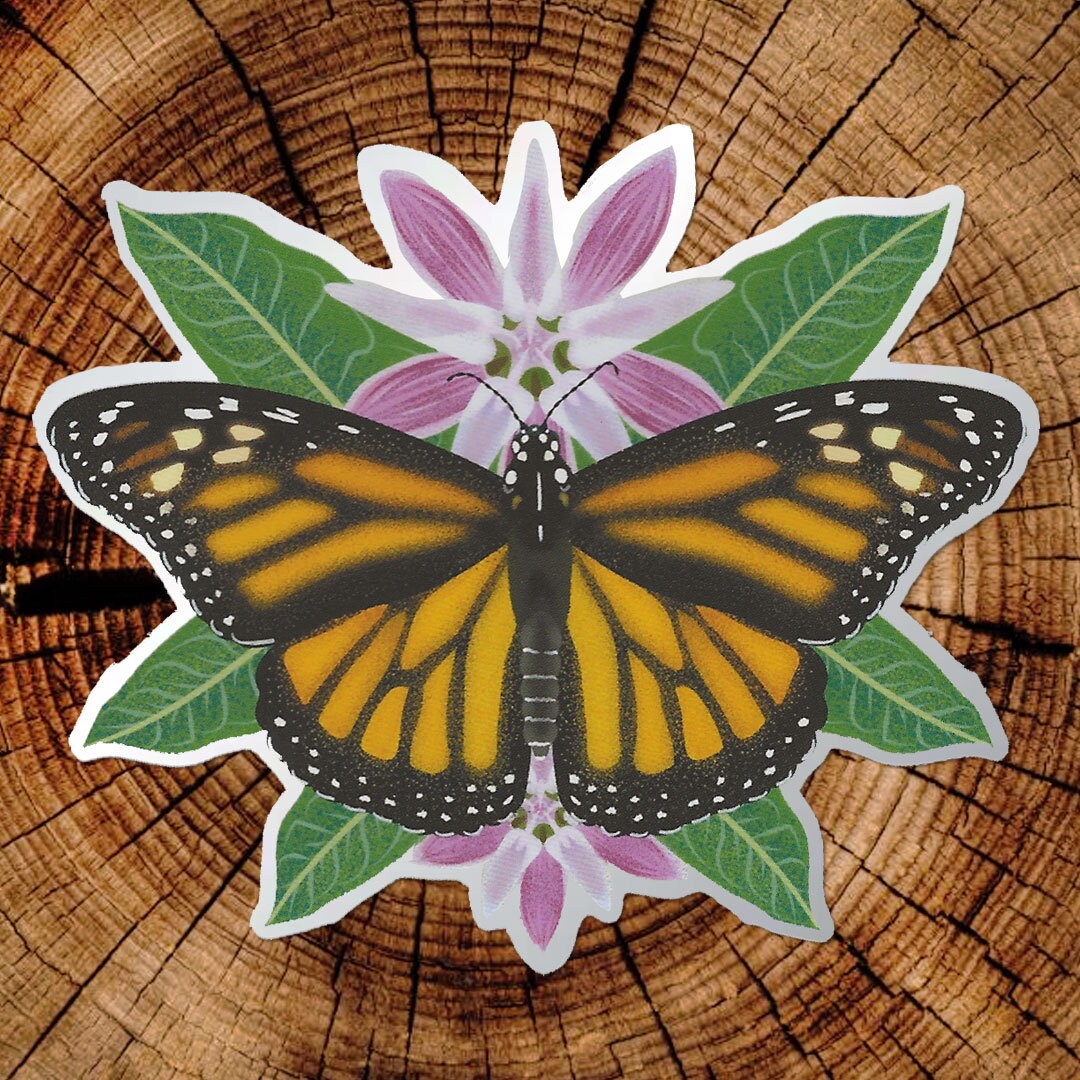Monarch Matte Mirror Pvc-free Sticker - Etsy