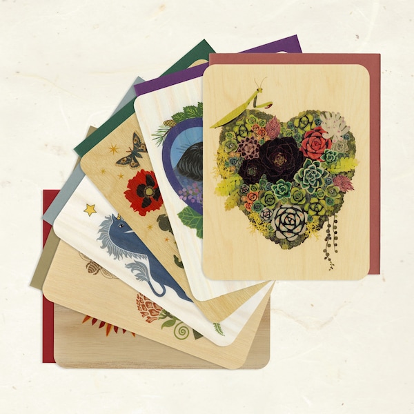 Wood Greeting Cards - Etsy
