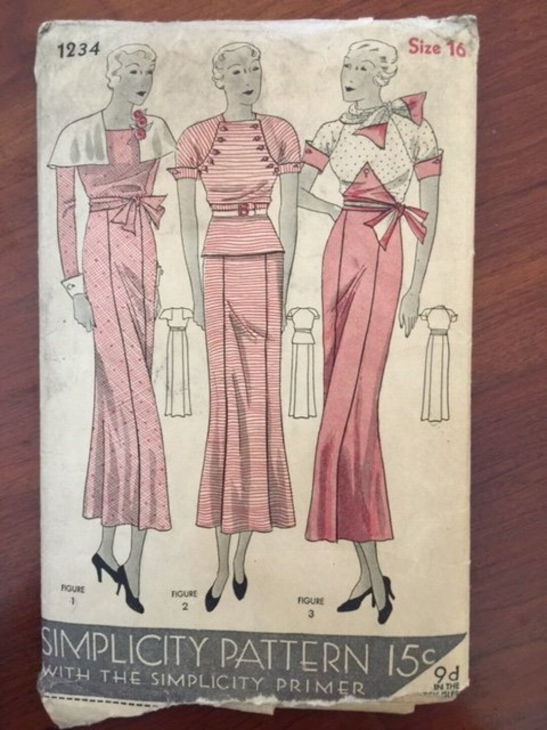 1920 Vintage Simplicity Flapper Day Dress Pattern 1234 Size 16 - Etsy