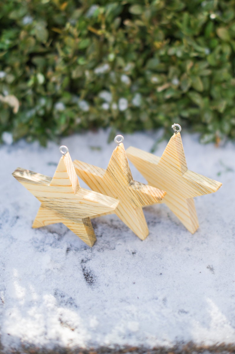 Mini Wooden Star Christmas Ornament - Etsy