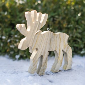 Wooden Moose Christmas Ornament - Etsy