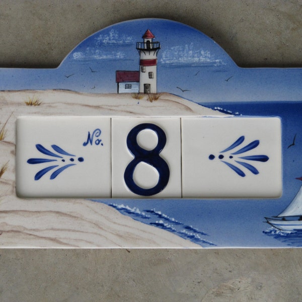 Ceramic House Number Plaque - Etsy