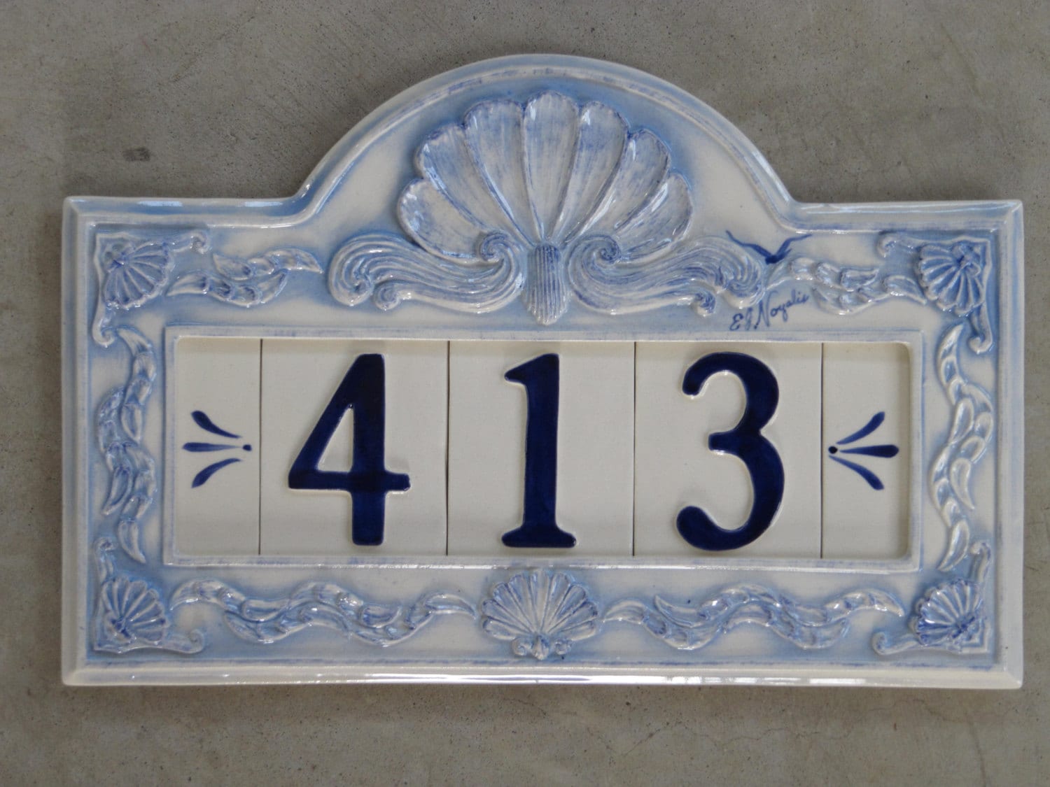 Custom Hand Painted Ceramic House Number Tile Placque or - Etsy UK