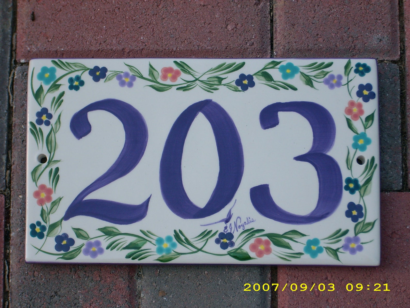 Custom Hand Painted Ceramic House Number Tile, Placque, or Sign - Etsy