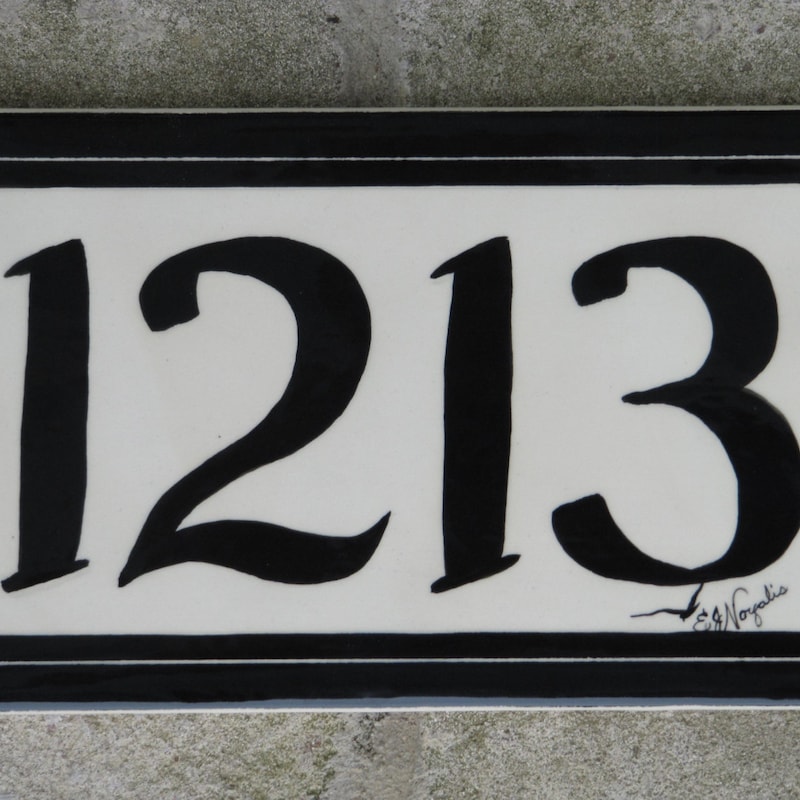 Painted House Number - Etsy