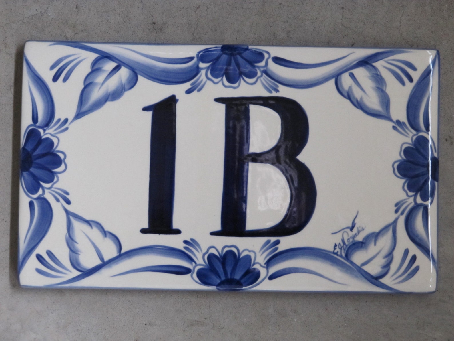 Custom Hand Painted Ceramic House Number Tile, Placque, or Sign - Etsy