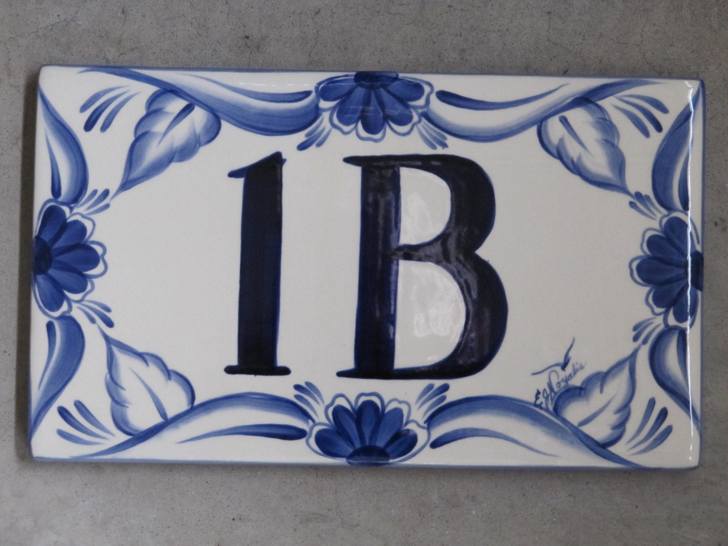 Custom Hand Painted Ceramic House Number Tile Placque or - Etsy