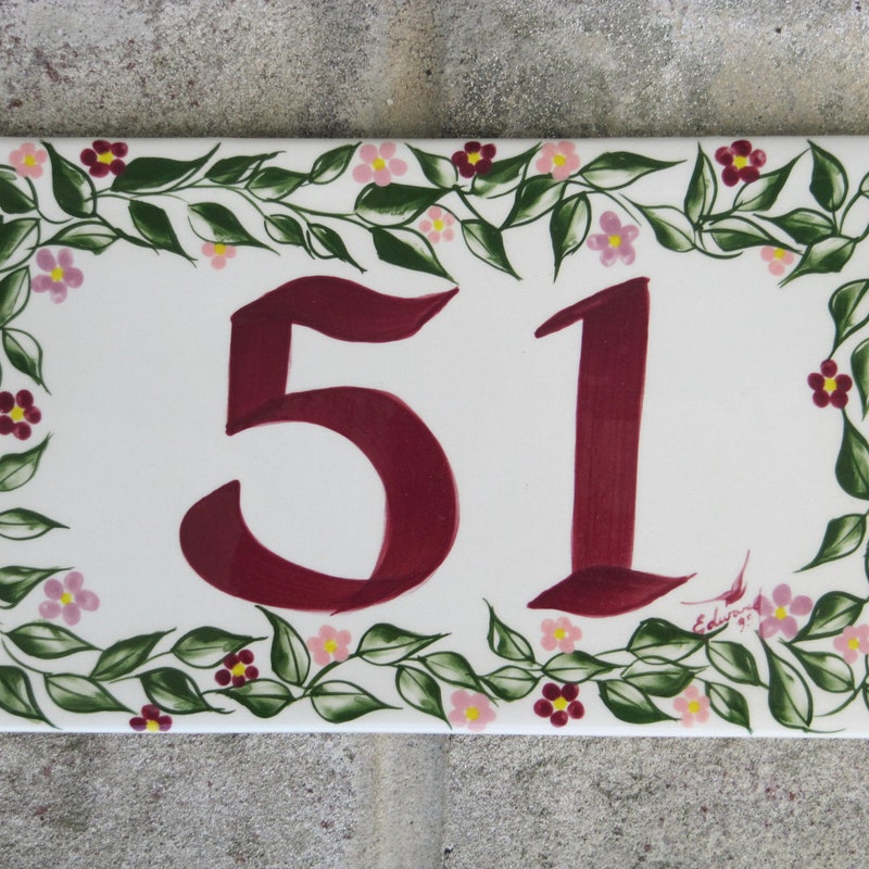 Painted House Number - Etsy