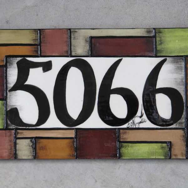 Ceramic House Number - Etsy