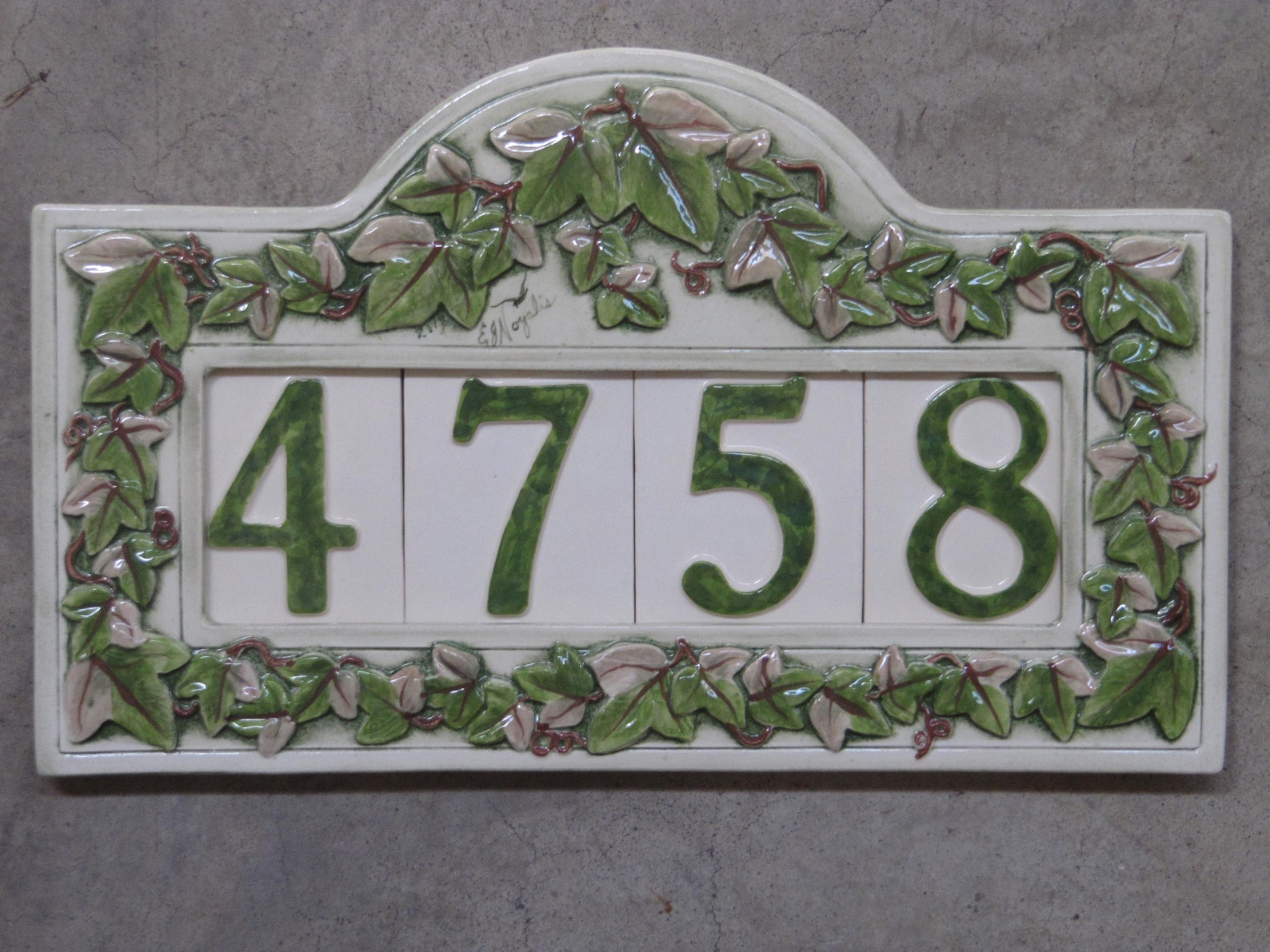 Custom Hand Painted Ceramic House Number Tile Placque or | Etsy