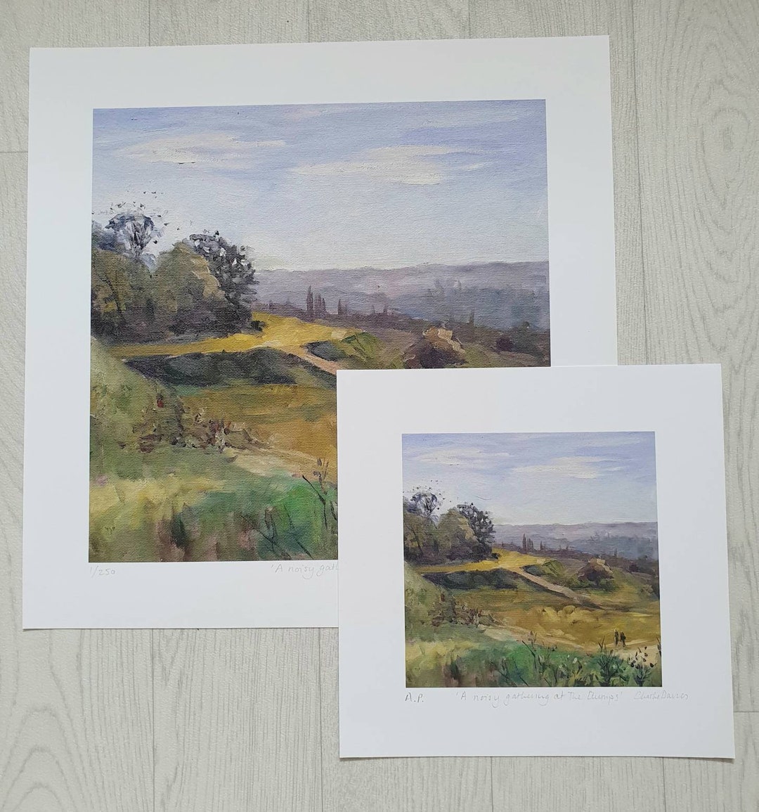 Wittenham Clumps Druck 'A Noisy Gathering' Hochwertige Giclée ...
