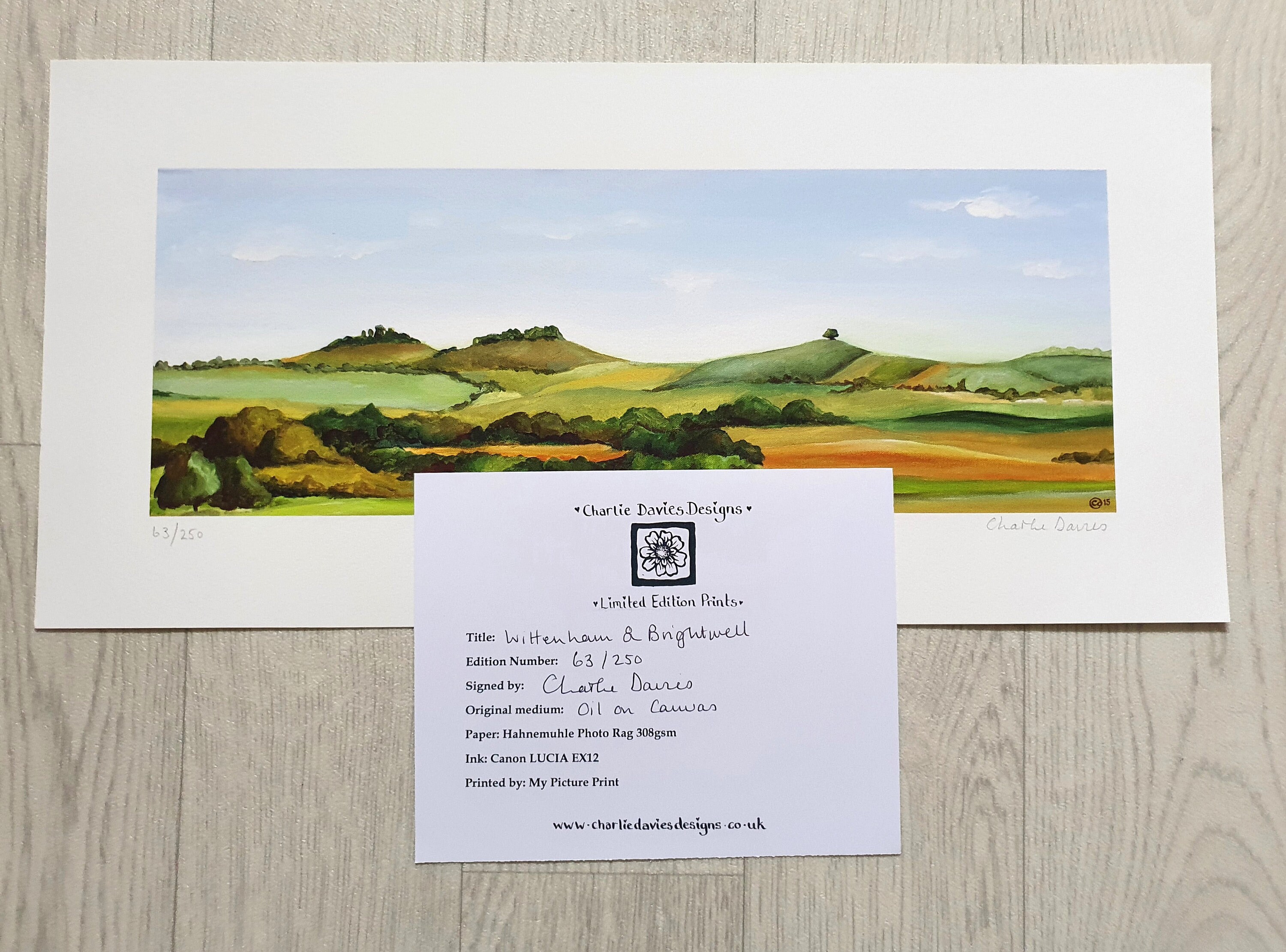 Wittenham Clumps Print // 'Wittenham and Brightwell ...