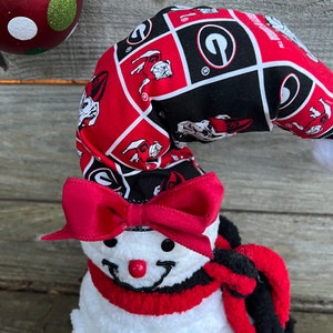 Totally Handmade Georgia Bulldogs Chenille Snowman 15.5tall to Bend in ...