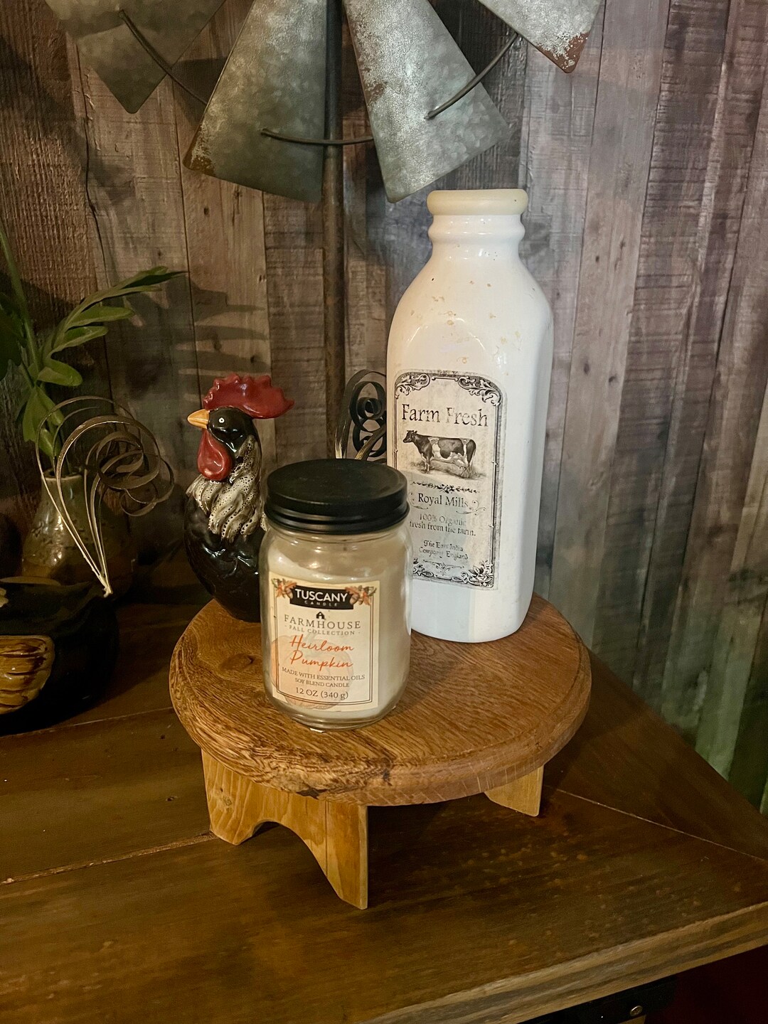 Large Handmade Round Table Riser 10 1/2” Diameter and 4 1/2”h Table Top ...