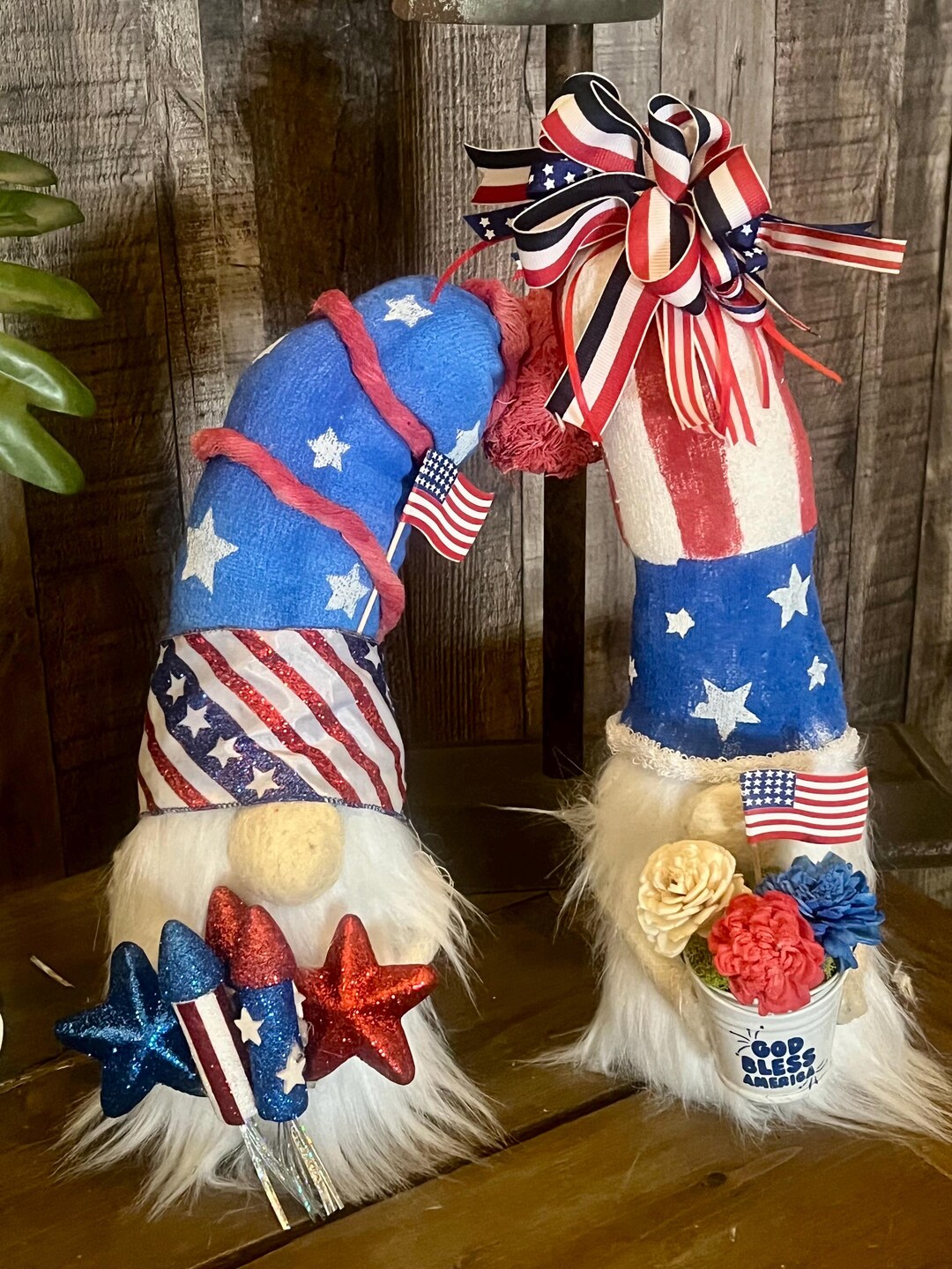 Patriotic Handmade Gnomes, 4th of July, Memorial Day, Veterans Day - Etsy