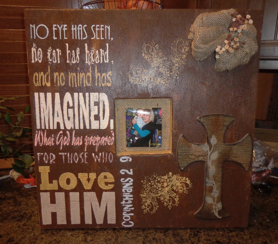 Box Picture Frame With Bible Quote - Etsy