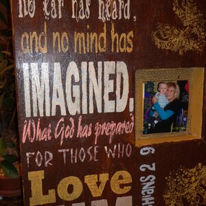 Box Picture Frame With Bible Quote - Etsy