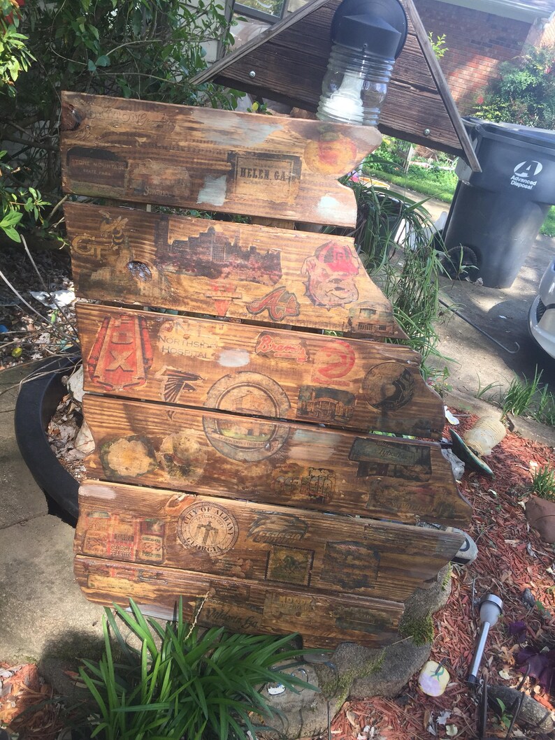 Extra Large Pallet Board State of Georgia Loaded With Things - Etsy