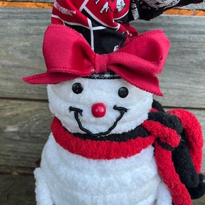 Totally Handmade Georgia Bulldogs Chenille Snowman 15.5tall to Bend in ...