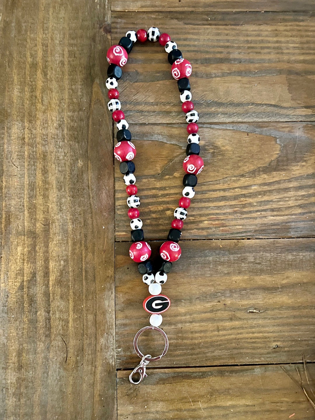 Georgia Bulldogs Colors Lanyard - Etsy