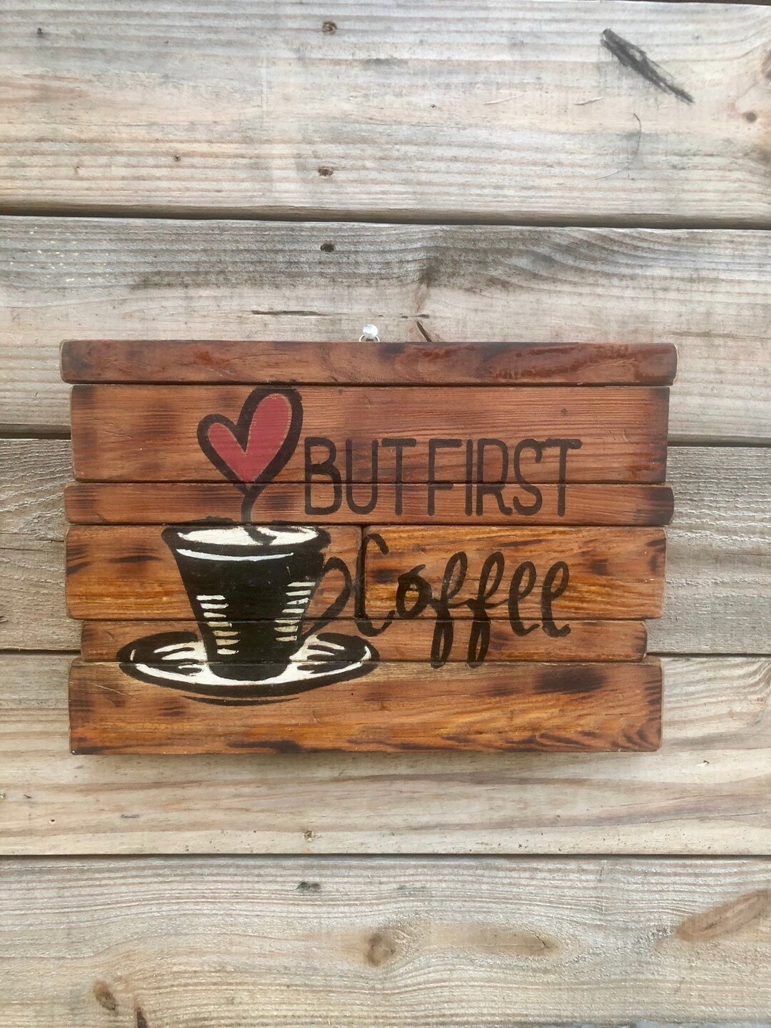 Recycled Wood Rustic Farmhouse Coffee Picture 15"w X10 1/2"h - Etsy