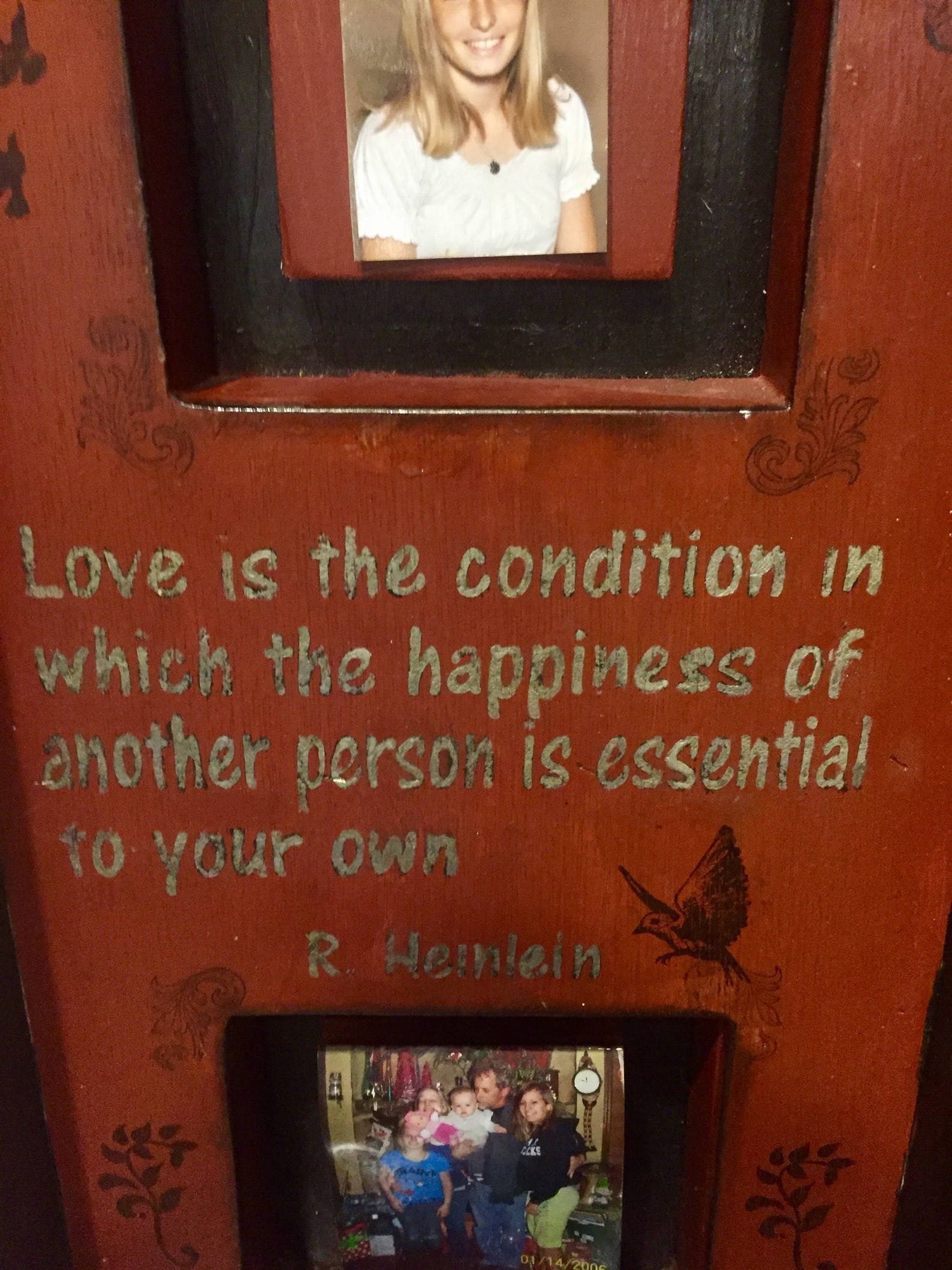 Handmade Double Box Picture Frame With Happiness Quote! Wedding Frame ...