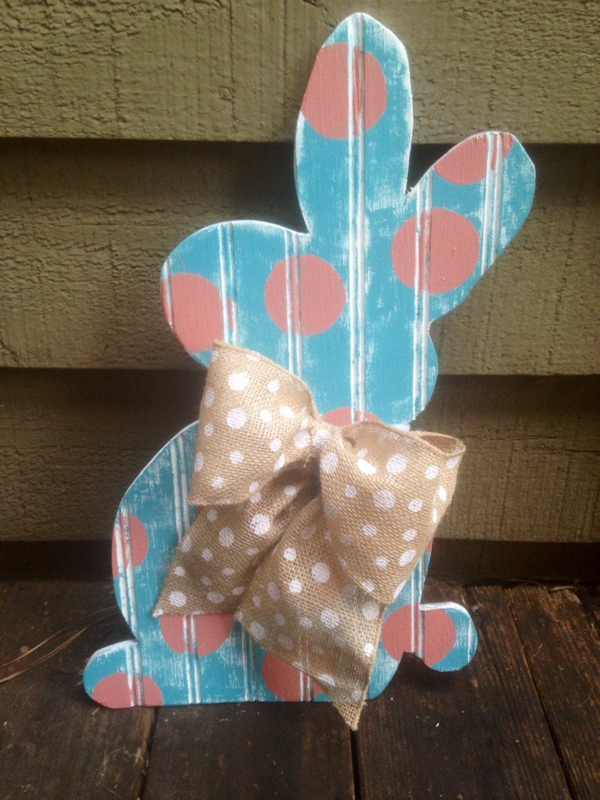 Beadboard Painted Rabbit Door Hanger. Easter Bunny Wooden Door - Etsy