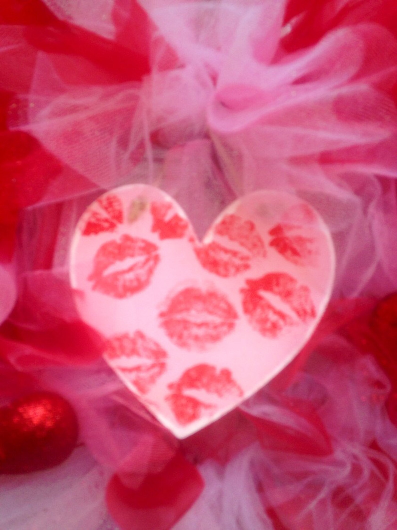 Valentine Heart Tulle Wreath - Etsy